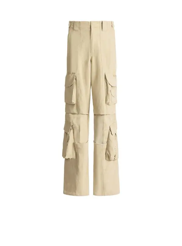 Balmain Washed Cotton Cargo Pants