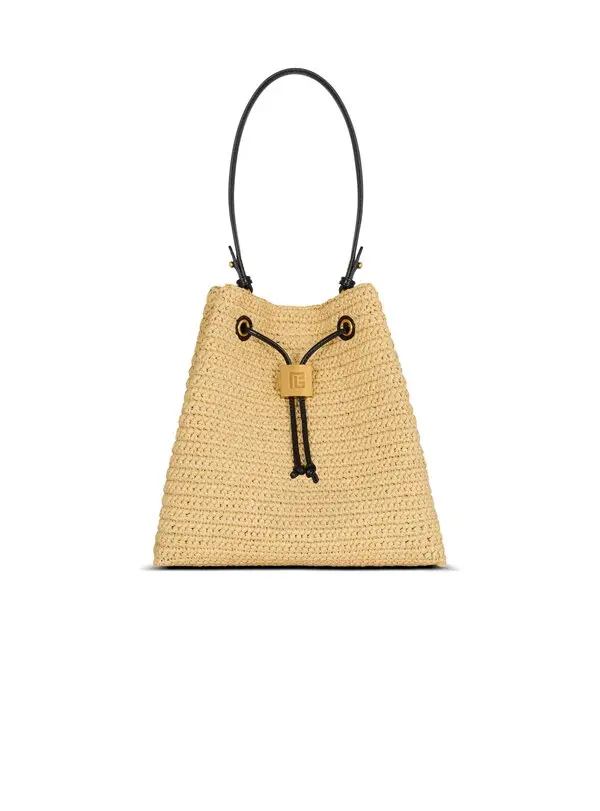 Balmain Pulse Crochet And Leather Backpack - Beige