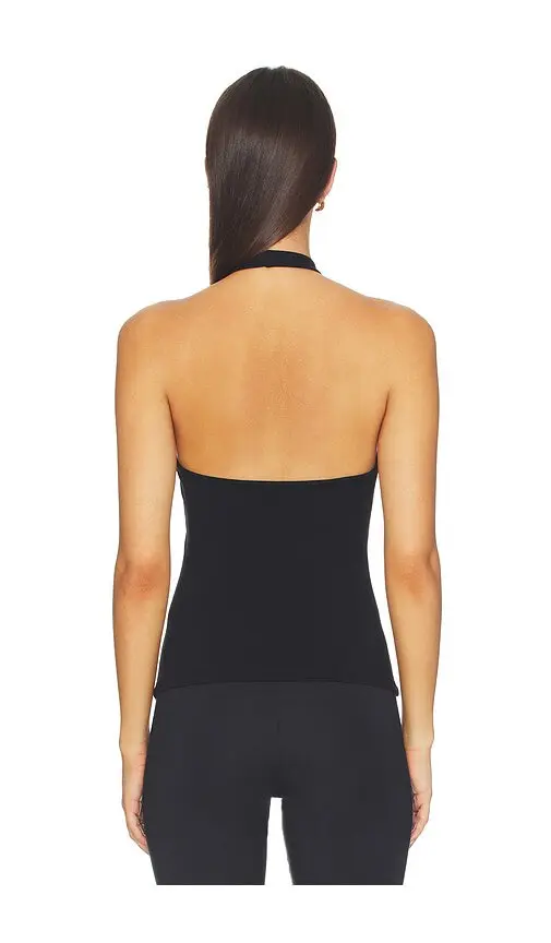 Susana Monaco Cross Front Gathered Halter Top