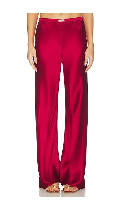 Comme Si Silk Bias Pant - Red