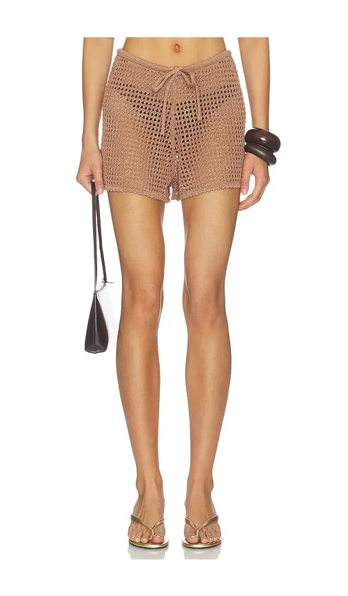 L'Agence Solan Pointelle Knit Shorts