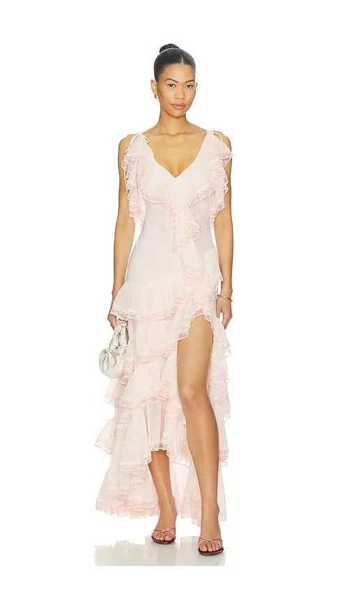 For Love & Lemons Juniper Maxi Dress - Pink