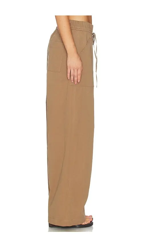 Vince Mid Rise Cotton Drawstring Pant - Tan