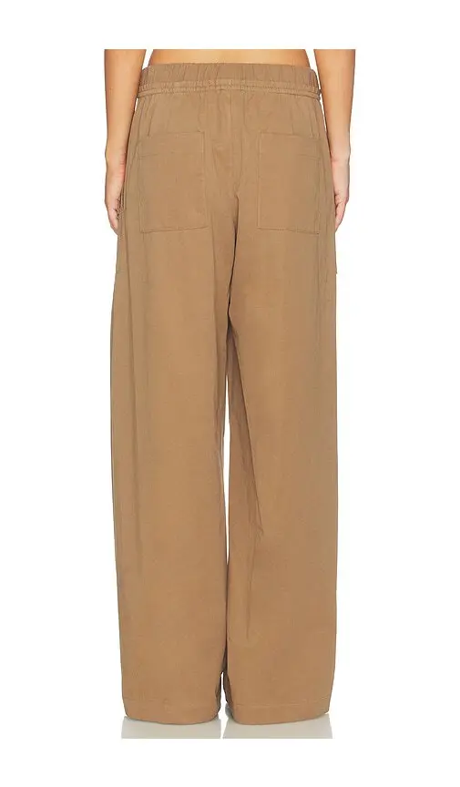 Vince Mid Rise Cotton Drawstring Pant - Tan