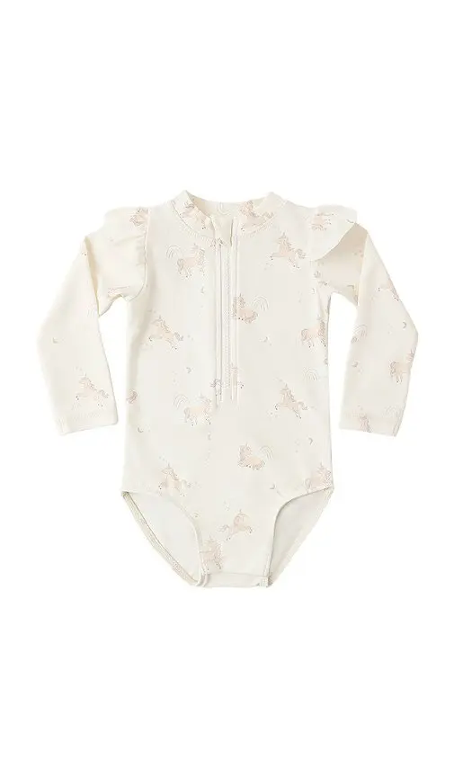 QUINCY MAE Byron Rashguard One Piece - Ivory