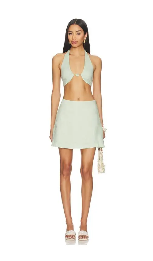 SHANI SHEMER Tommy Halterneck Top - Mint