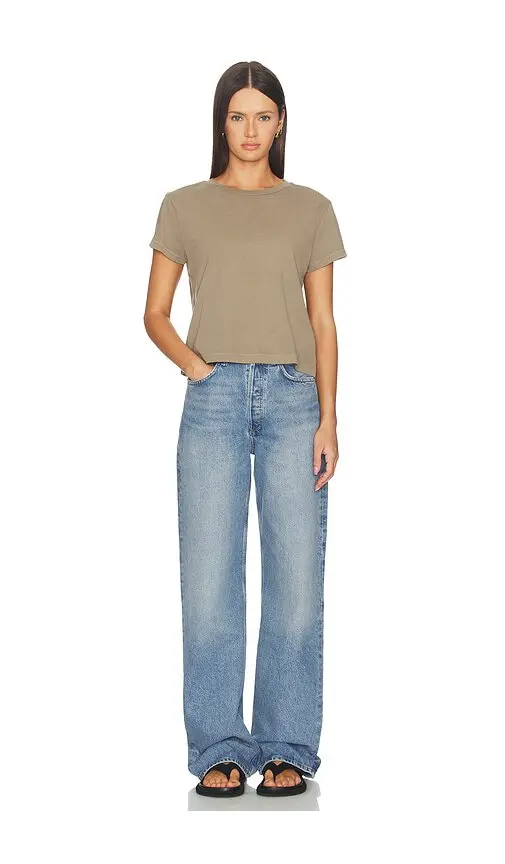 AGOLDE Adine Shrunken Tee - Trail
