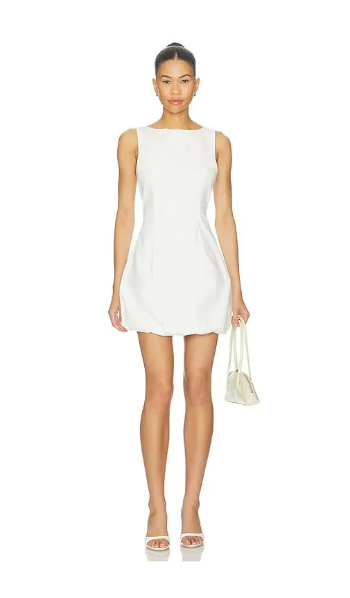 Onia Fitted Boatneck Bubble Mini Dress