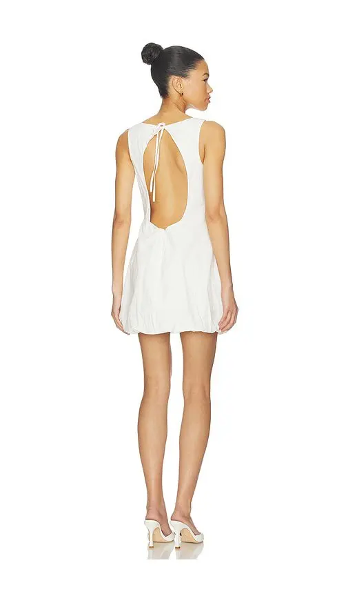 Onia Fitted Boatneck Bubble Mini Dress