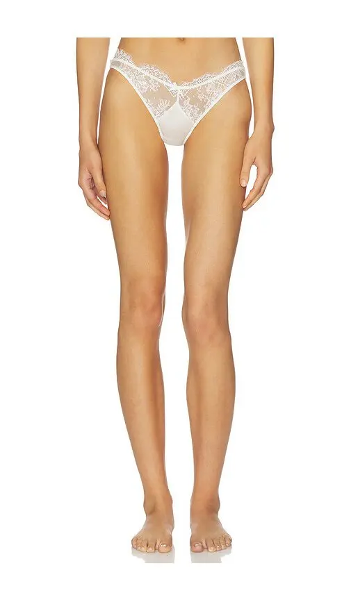 FLEUR DU MAL Frankie Lace Thong - Ivory