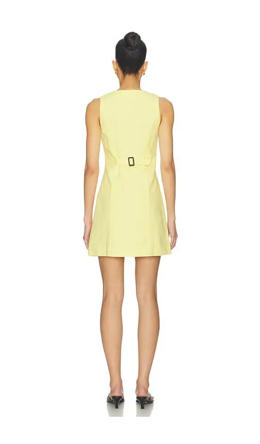 ALIGNE Leah Linen Mix Dress - Lemon