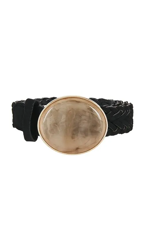 8 Other Reasons Faux Nappa Belt With Stone Detail