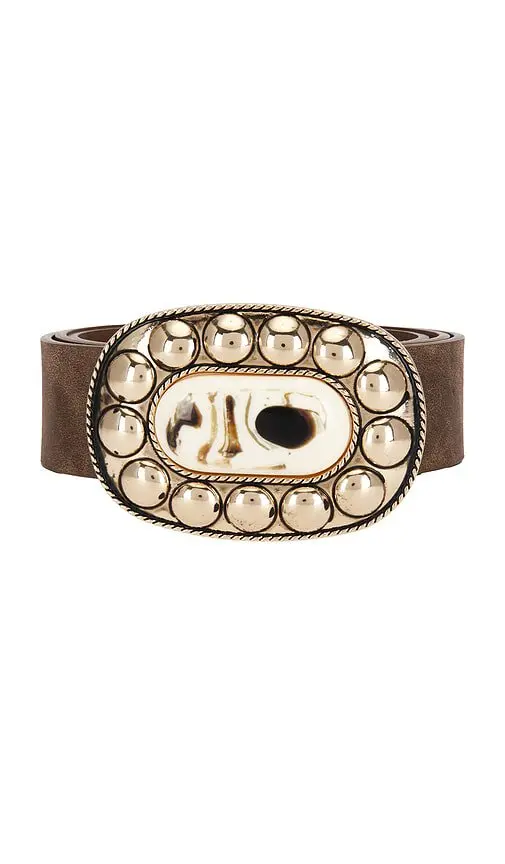 8 Other Reasons Faux Nappa Belt With Stone Detail