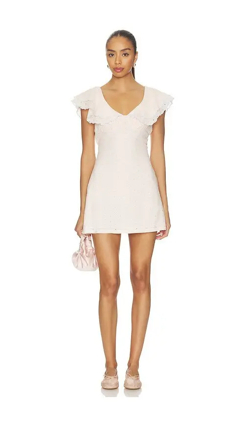 For Love & Lemons Frances Mini Dress - Light Pink