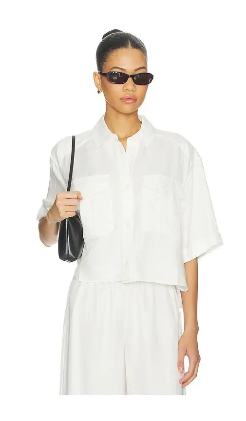 ANINE BING Edith Cropped Shirt