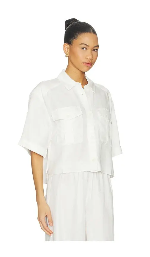 ANINE BING Edith Cropped Shirt