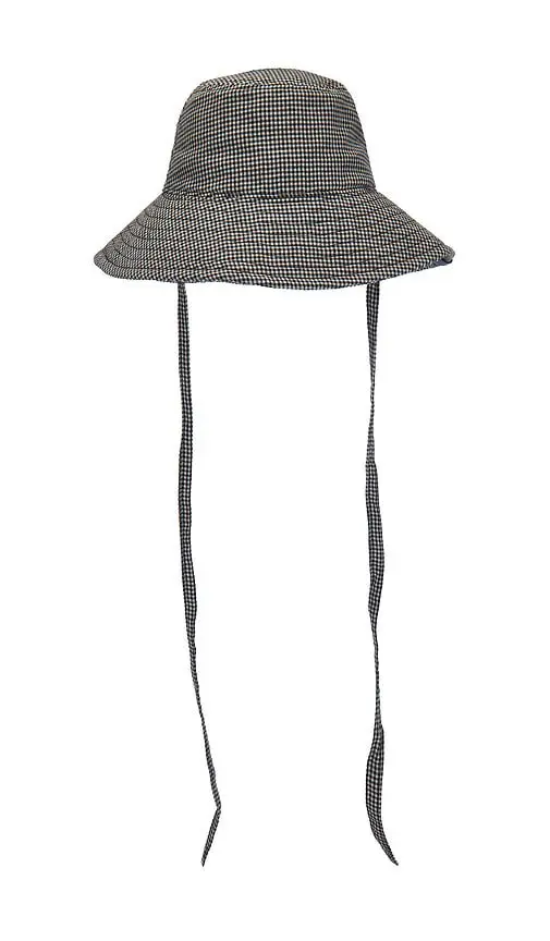 Rag & Bone Harper Sun Hat - Black Gingham