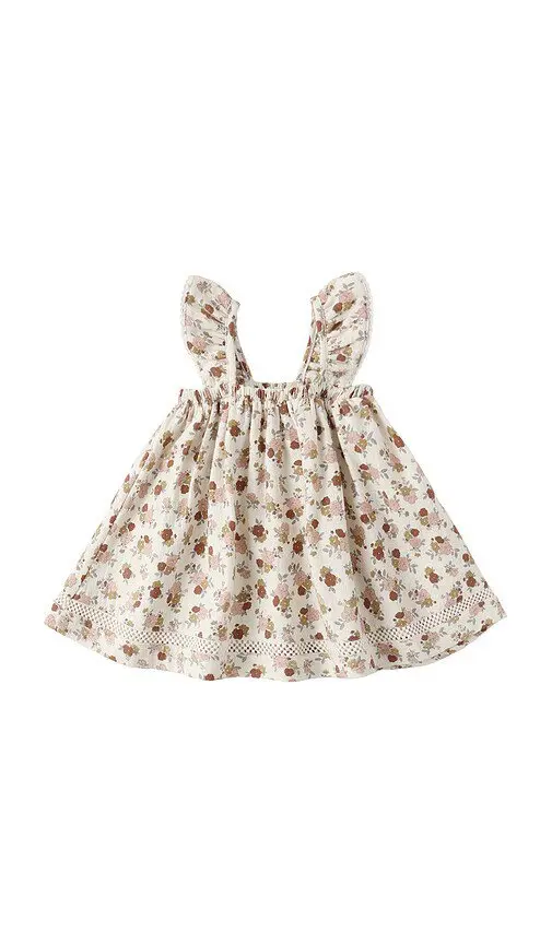 QUINCY MAE Floral Print Cotton Ruffled Tank Dress - Bloom