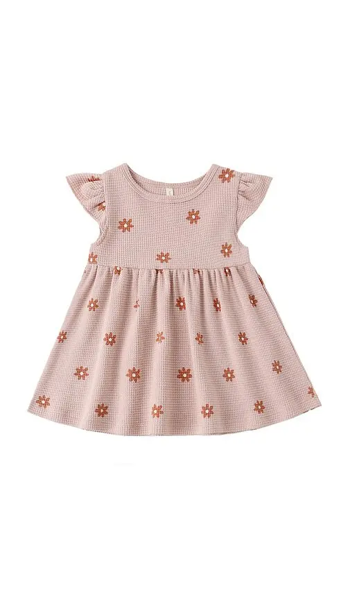 QUINCY MAE Flutter Sleeve Dress With Floral Print