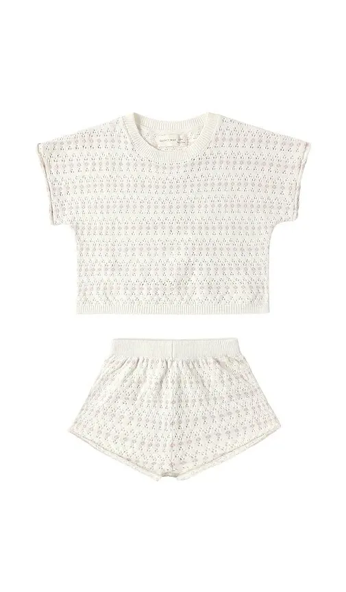 QUINCY MAE Relaxed Knit Set - Ivory