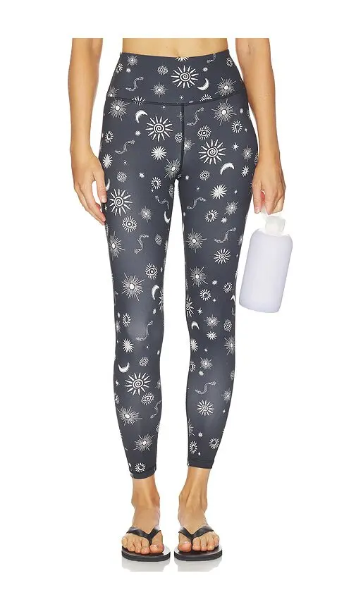 Spiritual Gangster Solstice Lotus 7/8 Legging - Black