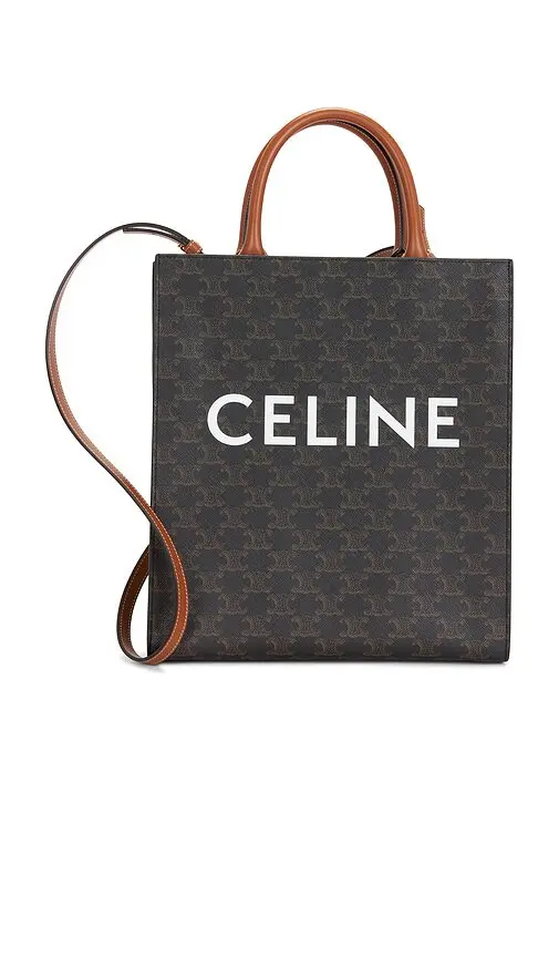 Null Celine Triomphe Vertical Cabas Tote Bag - Brown