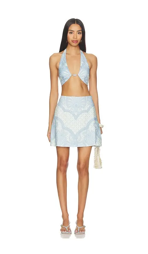 SHANI SHEMER Halterneck Top With Decorative Trim