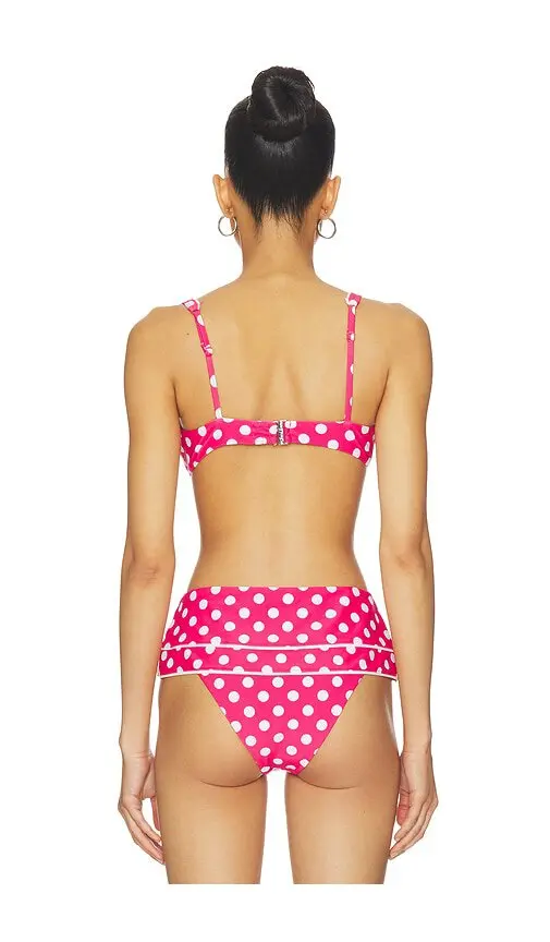 For Love & Lemons Suki Bikini Top Polka Dot Underwire Swimwear