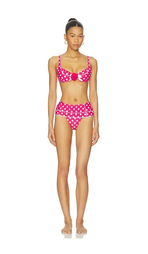 For Love & Lemons Suki Polka Dot Bikini Bottom