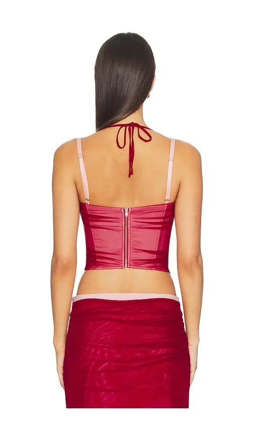 TIGER MIST Caline Ruched Corset Top