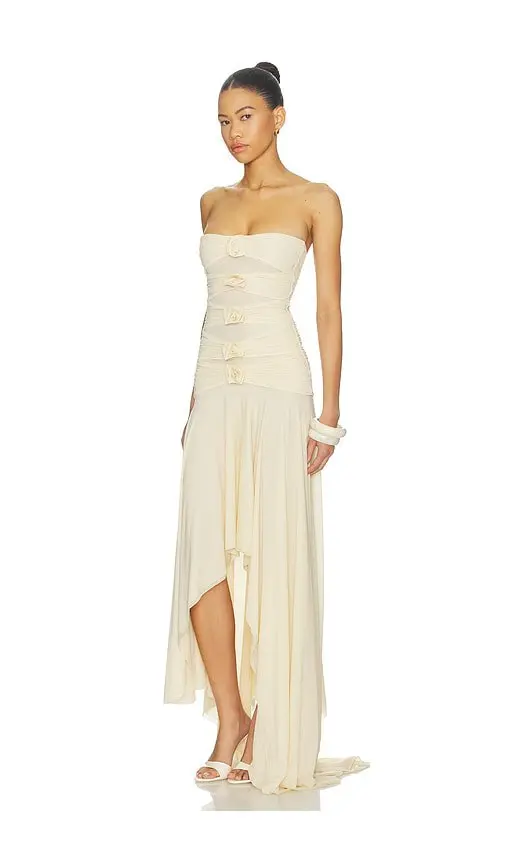 MAYGEL CORONEL Embellished Strapless Gown