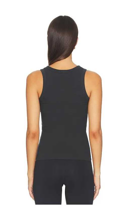 SKIMS Cotton Rib High Scoop Tank - Soot