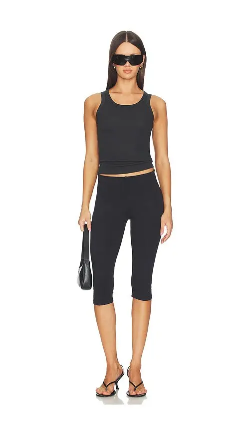 SKIMS Cotton Rib High Scoop Tank - Soot