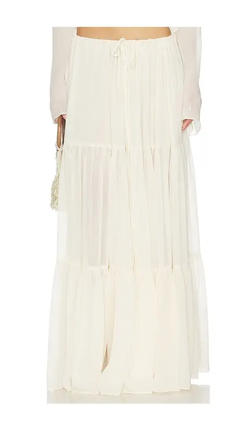 Arcina Ori Alessandra Tiered Maxi Skirt - Cream