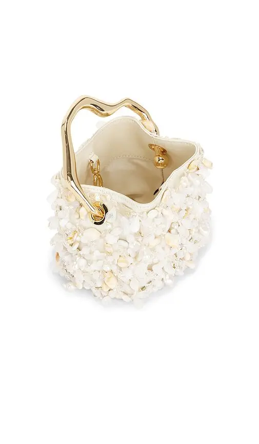 Cult Gaia Solene Mini Top Handle Bag In White - Off White Multi