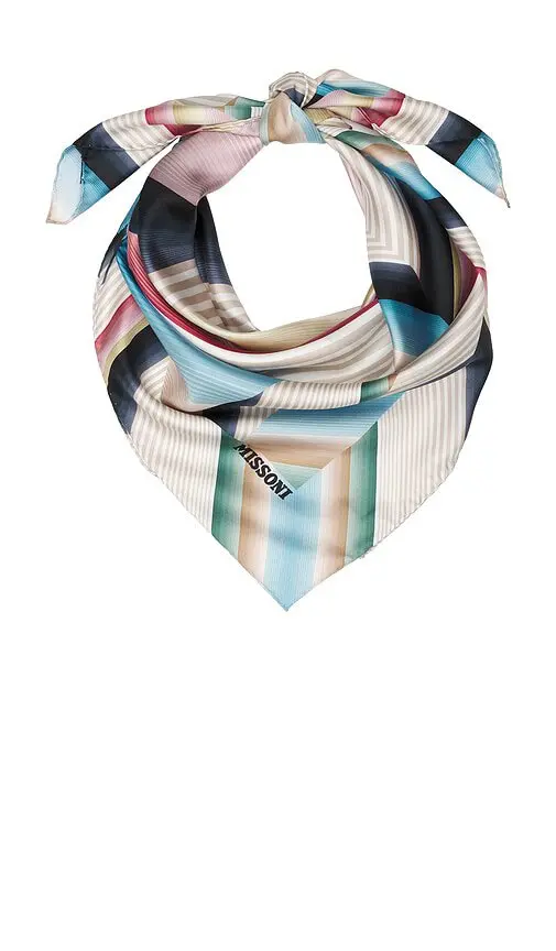 Missoni Foulard Scarf In Multi In Blue - 1
