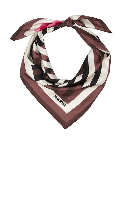 Missoni Foulard Scarf In Brown Multi In Brown - 2