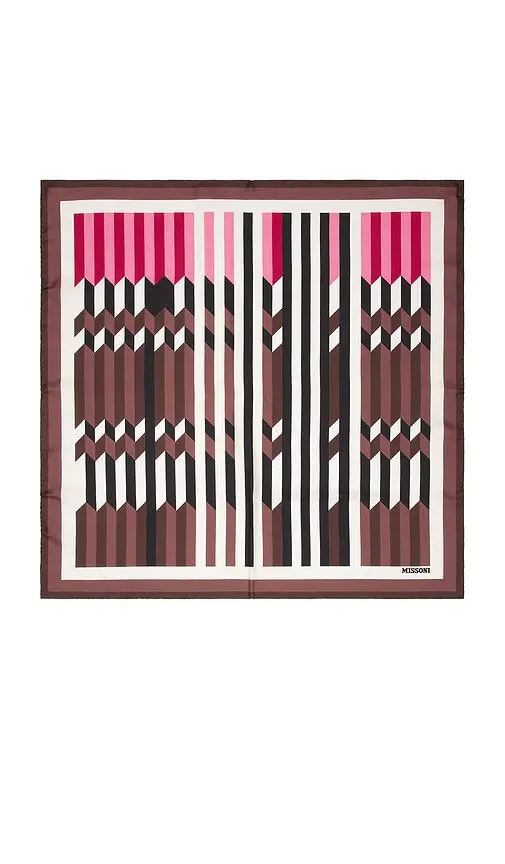 Missoni Foulard Scarf In Brown Multi In Brown - 2