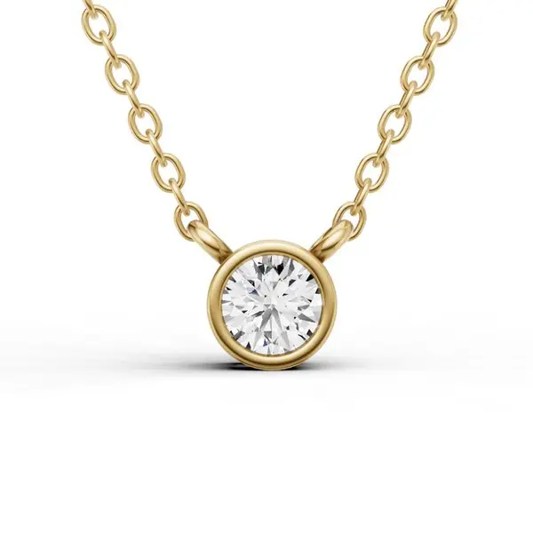 SEREIA OFFICIAL 14k Yellow 0.25 Ct Lab-grown Diamond Solitaire Pendant Necklace - Gold