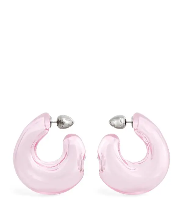 Alaïa Glass Bubble Hoop Earrings - Pink