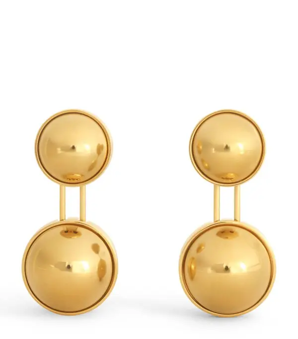 Alaïa Sphere Pendant Drop Earrings - Gold