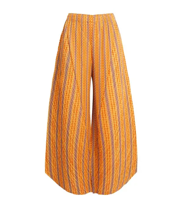Issey Miyake Zigzag Print Pleated Trousers