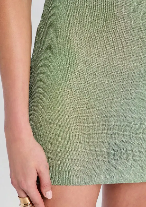 SEROYA Benni Metallic Knit Mini Dress