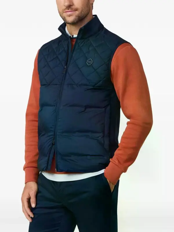 HACKETT Quilted Panel Zip-up Gilet