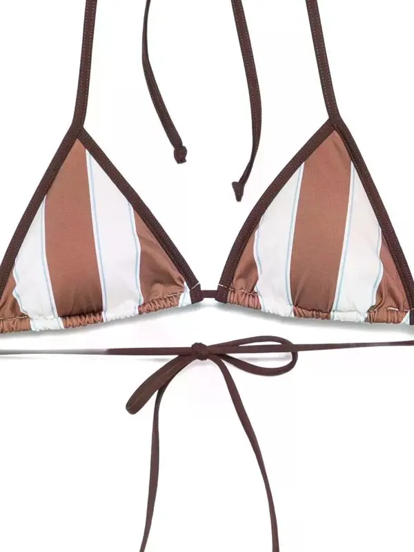 MC2 SAINT BARTH Maleah Striped Bikini - Brown