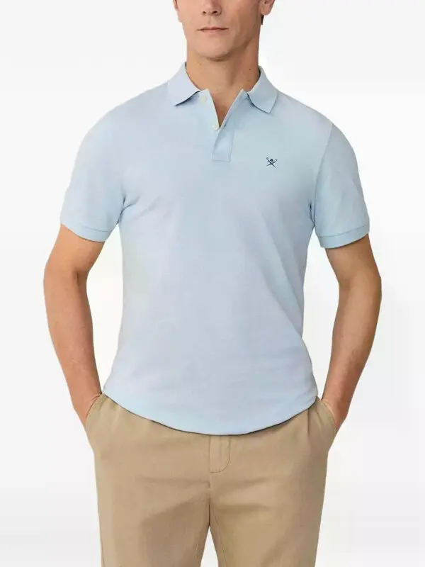 HACKETT Logo-embroidered Cotton-pique Polo Shirt