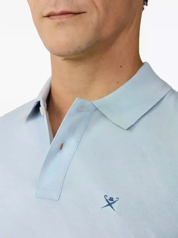 HACKETT Logo-embroidered Cotton-pique Polo Shirt