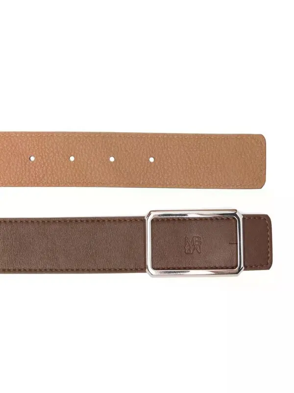 Maison Boinet Adjustable Leather Belt With Silver-tone Buckle