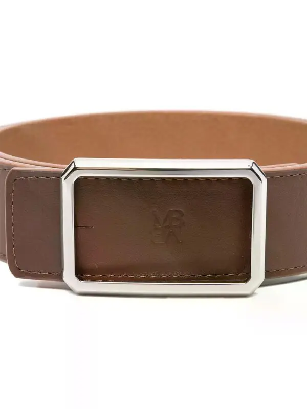 Maison Boinet Adjustable Leather Belt With Silver-tone Buckle