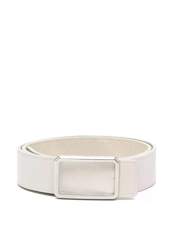 Maison Boinet Rectangular Buckle Belt - Neutrals